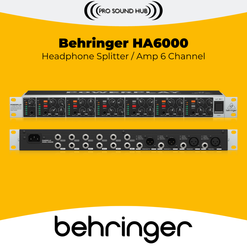 Jual Behringer HA6000 HA 6000 Distributor Amplifier Headphone 6-Channel ...