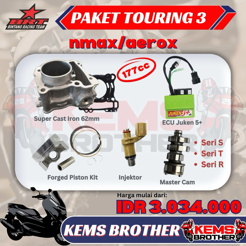 Jual Blok Bore Up 177cc BRT Gen 2 Original BRT - NMAX, Aerox, Lexy ...