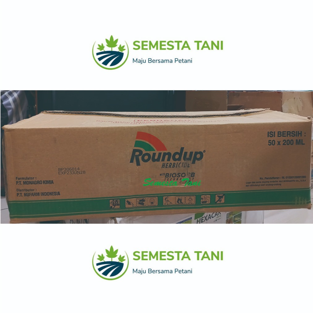 Jual 1 Dus - Herbisida Roundup 200 ml - 1 Dus isi 50 Botol | Shopee ...