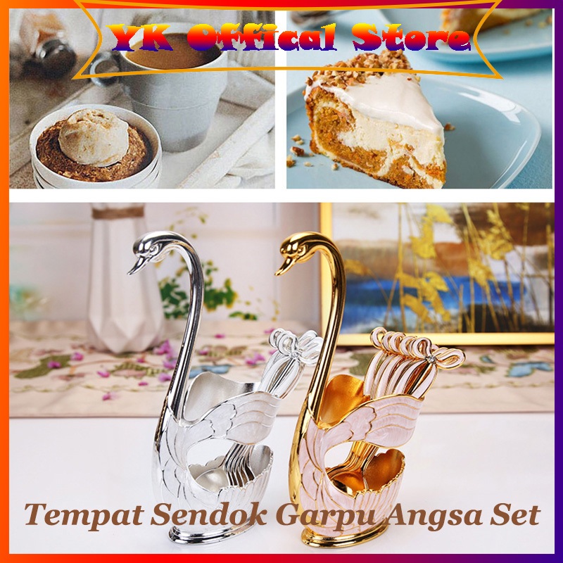 Jual Tempat Sendok Garpu Angsa Set Cutlery Holder Wadah Peralatan Makan ...