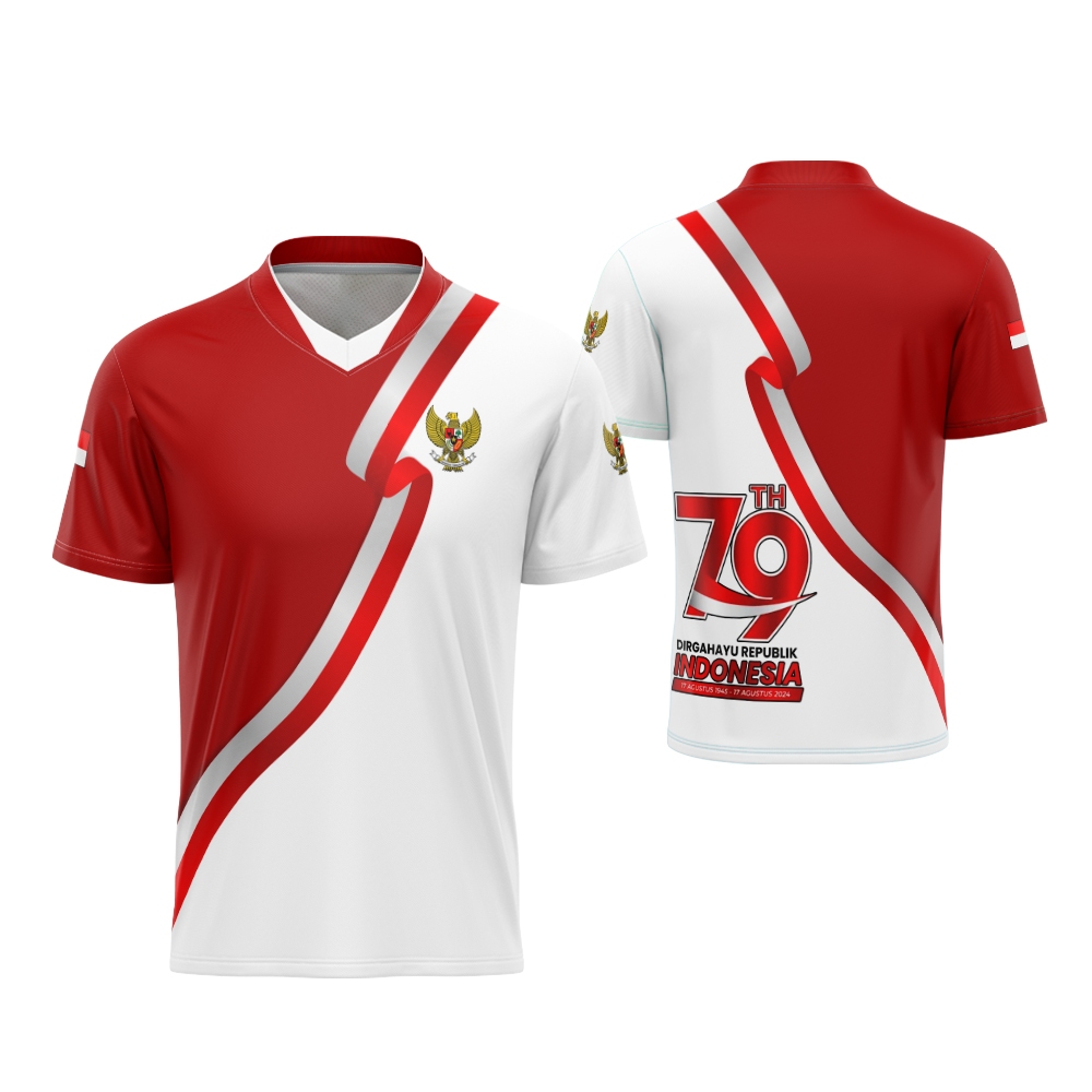 Jual KAOS T-SHIRT DIRGAHAYU / BAJU 17 AGUSTUS HUT RI KE-79 MERAH PUTIH / JERSEY KEMERDEKAAN ...