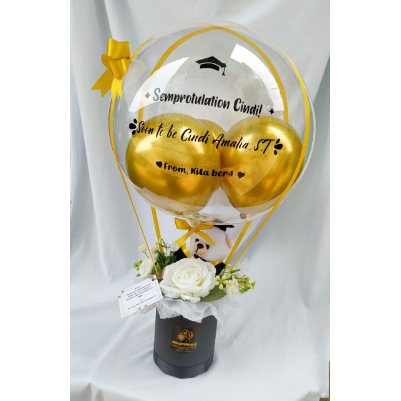 Jual Bucket Balon Bunga Artifisial for Birthday wisuda Graduation ...