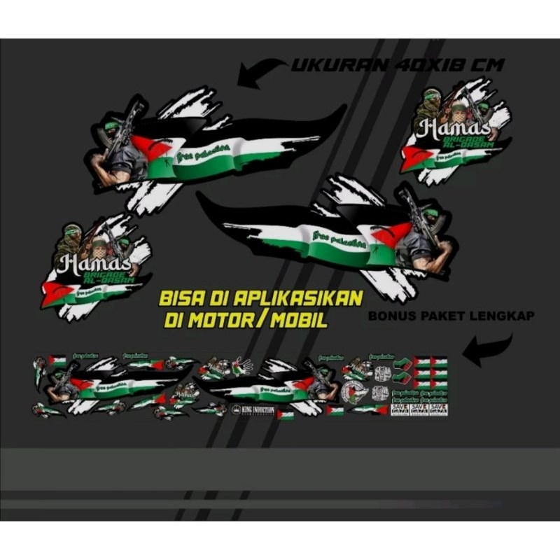 Jual Sticker Hammas Free Palestina | Sticker Palestina | Shopee Indonesia