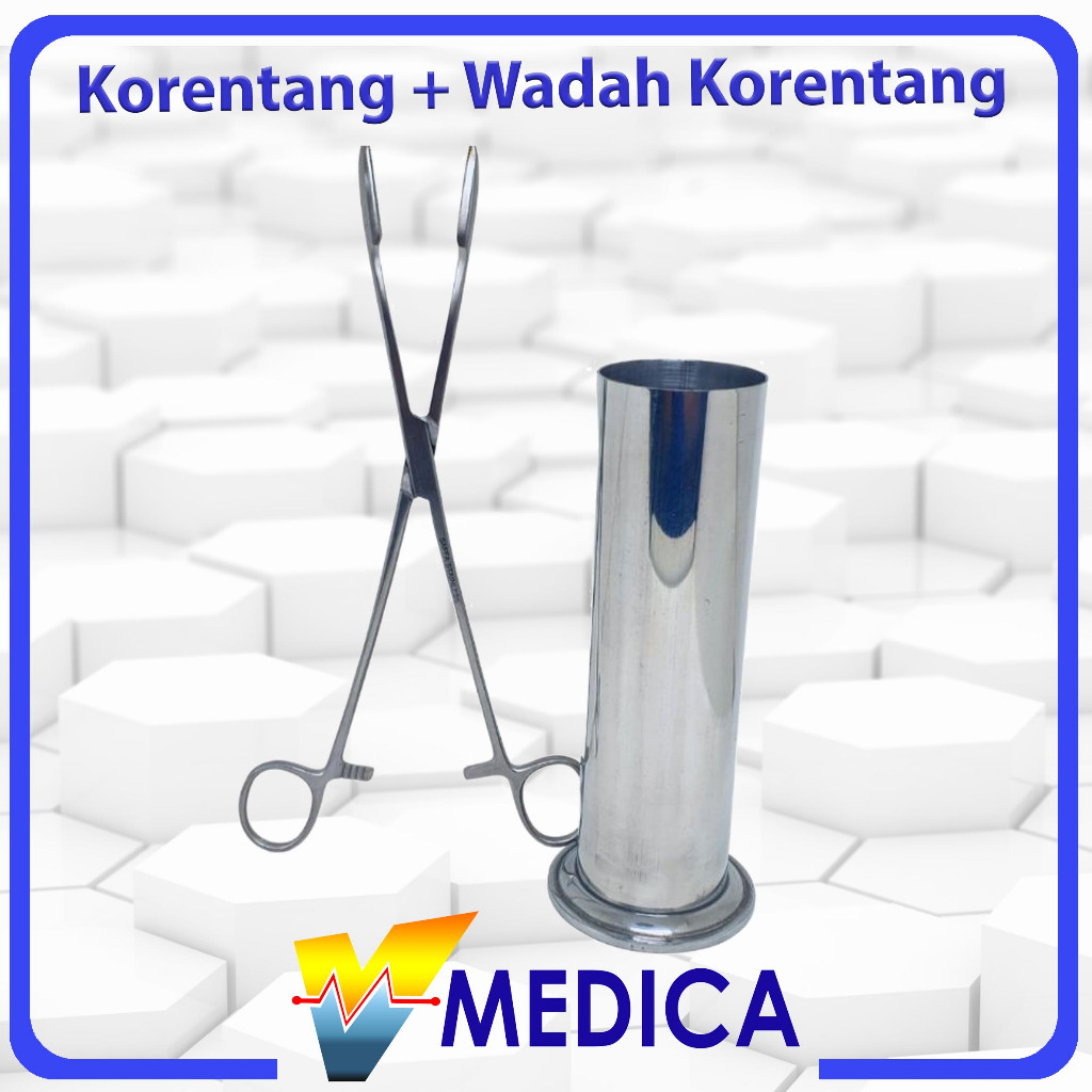 Jual Wadah Korentang Stainless / Korentang 25cm / Wadah + Korentang ...
