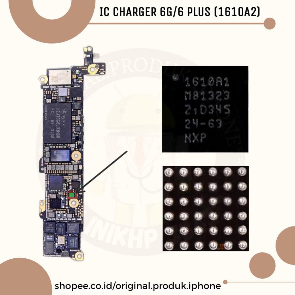 Jual IC CHARGER CAS CHARGING KODE (1610A2) 6G/6 PLUS NEW ORIGINAL | Shopee Indonesia