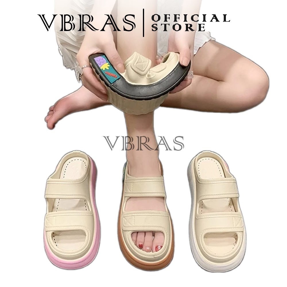 Jual Vbras Sandal Slip On Wanita YU05 Sendal Mewah Wanita Teplek Elegan Remaja Wanita | Shopee ...