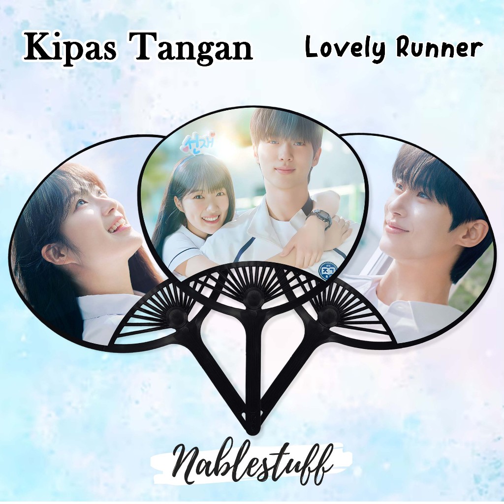 Jual Kipas Tangan Drama Korea Drakor Lovely Runner // Kipas Kerang ...