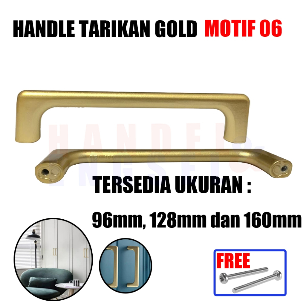 Jual Tarikan Motif 06 Handle Laci Emas Tarikan Pintu Lemari Alumunium ...