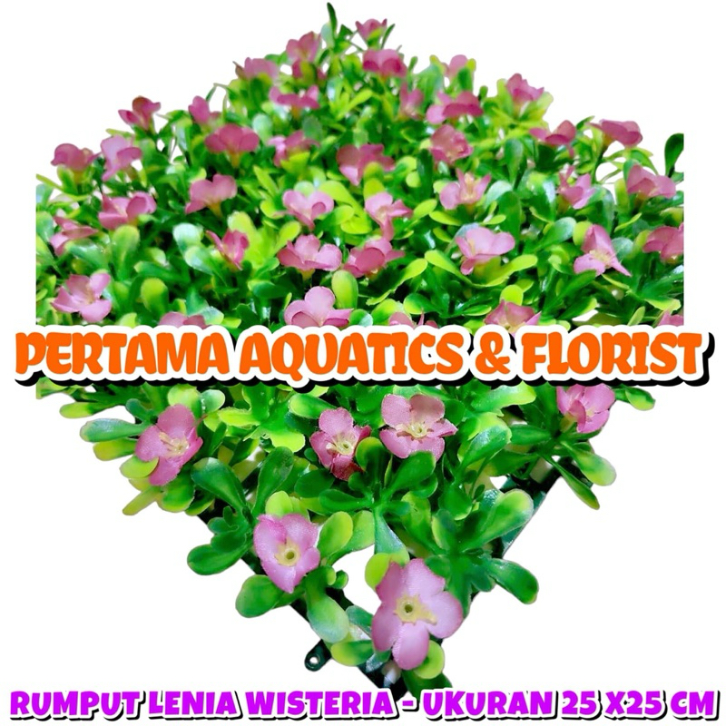 Jual Rumput Lenia Hijau Wisteria Ukuran 25X25 Cm/ Bunga Plastik ...