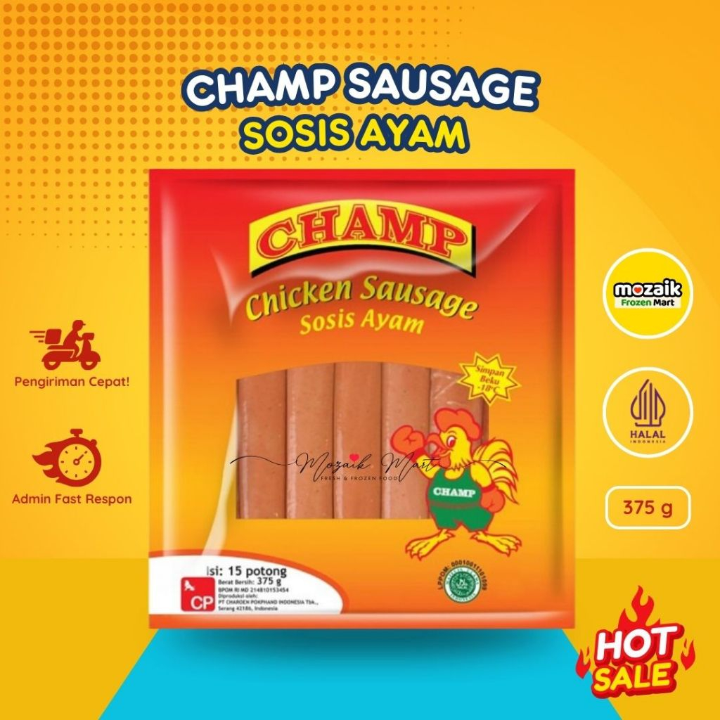 Jual Champ Sosis ayam 375 gr Frozen Mart Frozen Food Palembang | Shopee ...