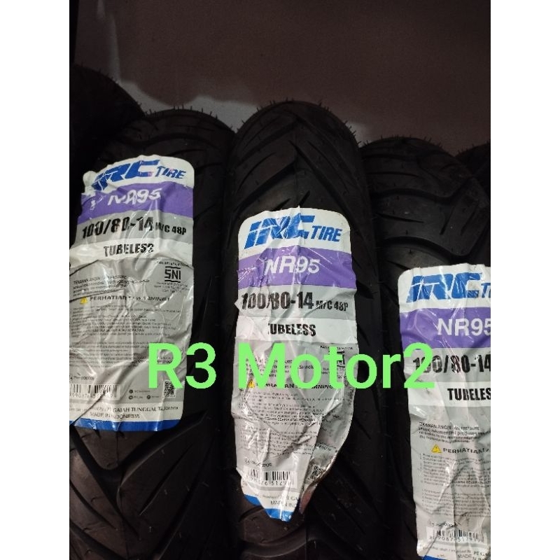 Jual BAN TUBELESS IRC 100/80-14 NR95 TL untuk matic gratis pentil | Shopee Indonesia