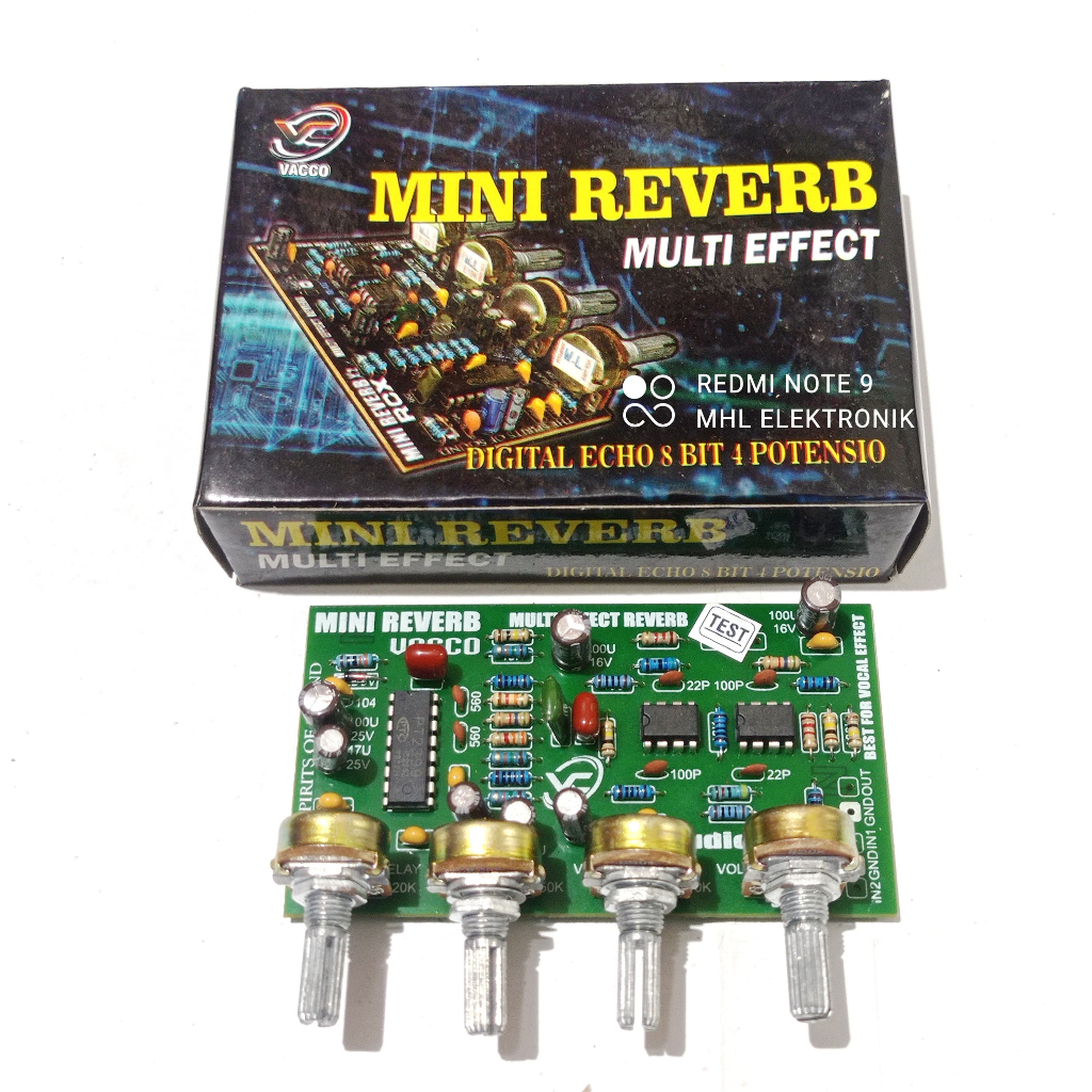 Jual KIT Mini Reverb Multi Effect 8 BIT 4 Potensio Vacco | Shopee Indonesia