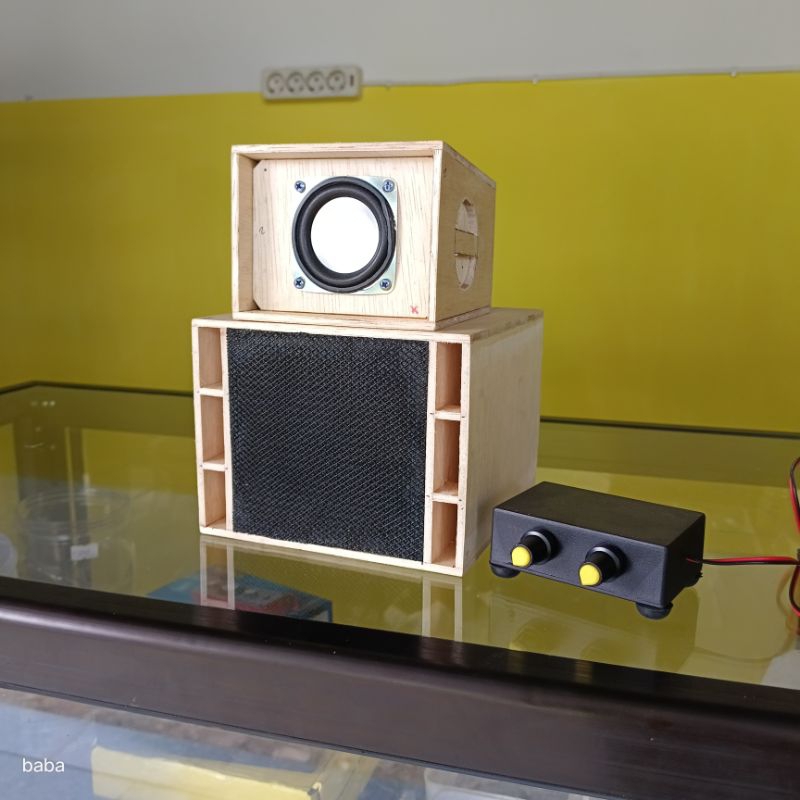 Jual AMPLIFIER MINI PLUS SPEAKER 3IN SUB 2IN MID | Shopee Indonesia