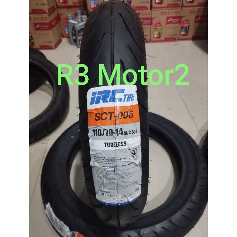 Jual BAN TUBELESS IRC 110/70-14 SCT-006 TL kembang bawaan motor untuk ...