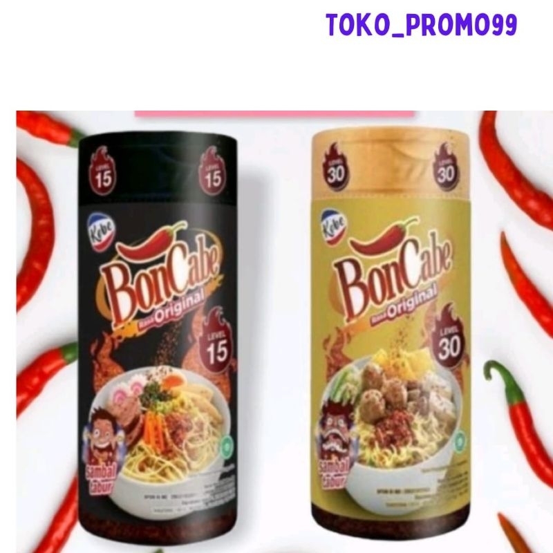 Jual Bon cabe 40 gram level 15 / level 30 sambal bubuk tabur | Shopee ...