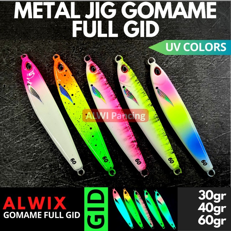 Jual ALWIX Metal Jig GOMAME FULL GID 30gr 40gr 60gr | Shopee Indonesia
