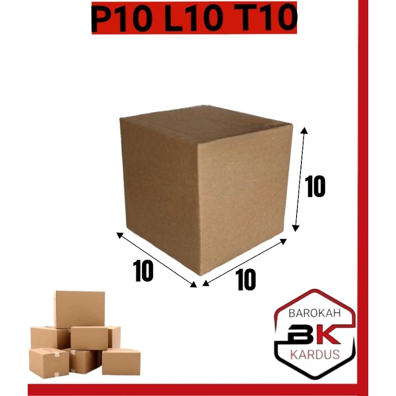 Jual Kardus Box Kotak Ukuran 10x10x10 Cm | Kardus Packing Polos Tebal ...