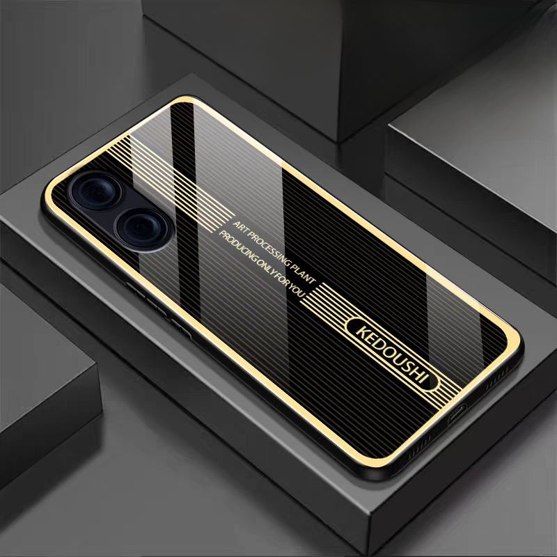 Jual Oppo A58 4G Casing Premium Glossy Glass back case silicon fashion ...