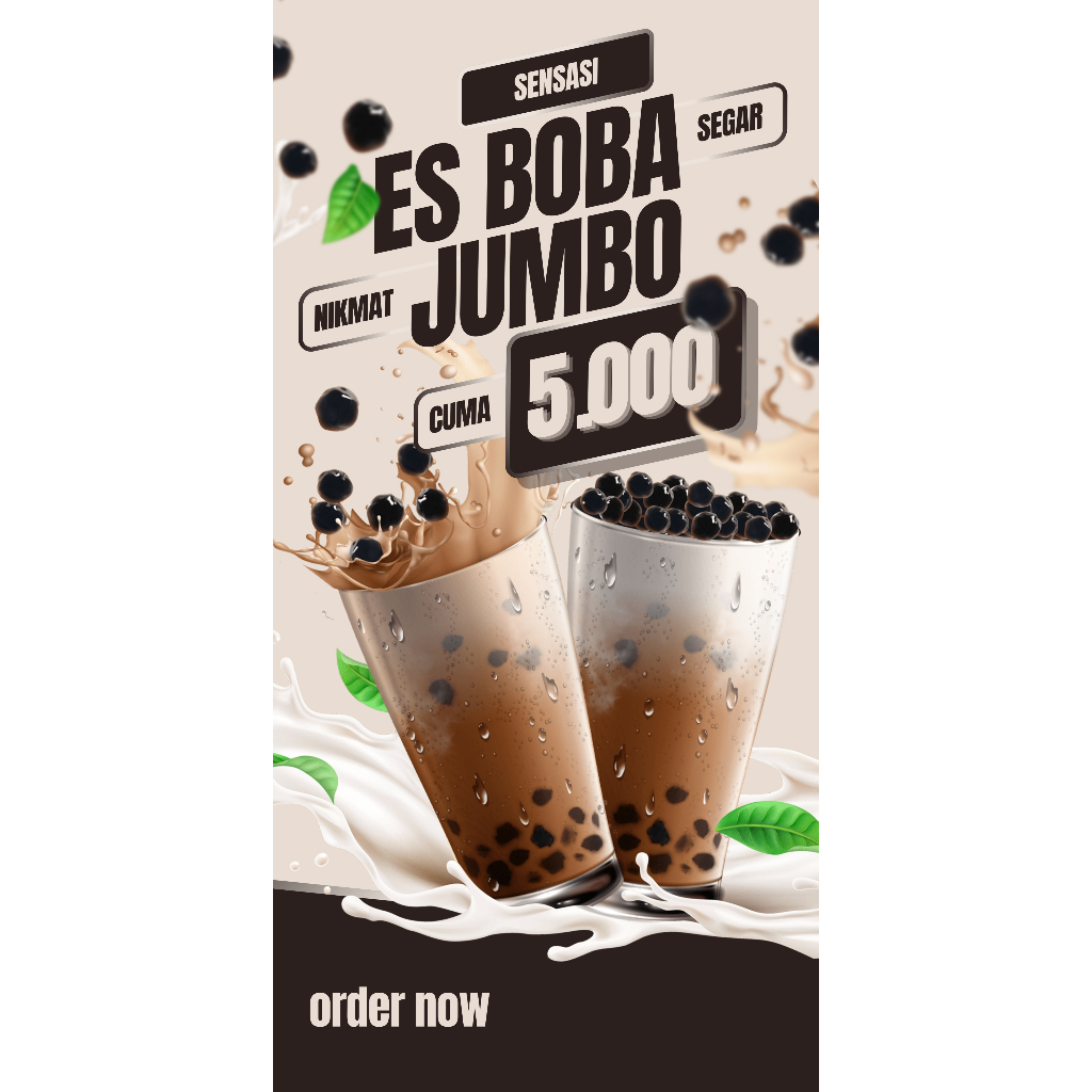 Jual BANNER ES BOBA JUMBO LENGKAP DENGAN HARGA | Shopee Indonesia