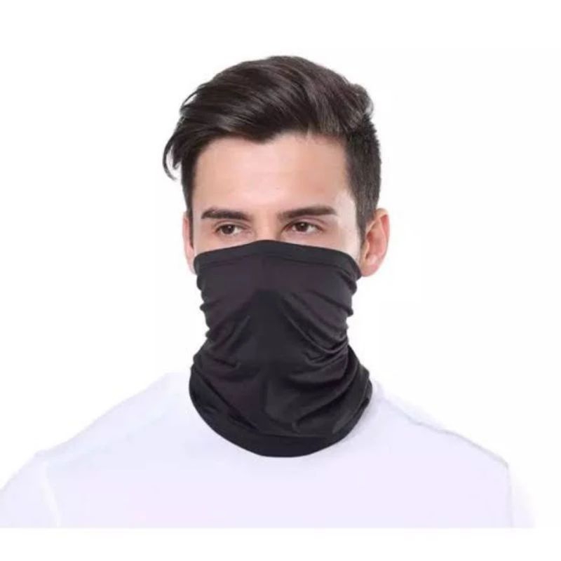 Jual Masker Buff Hitam Polos Anti Debu Dan Sinar Matahari Untuk ...