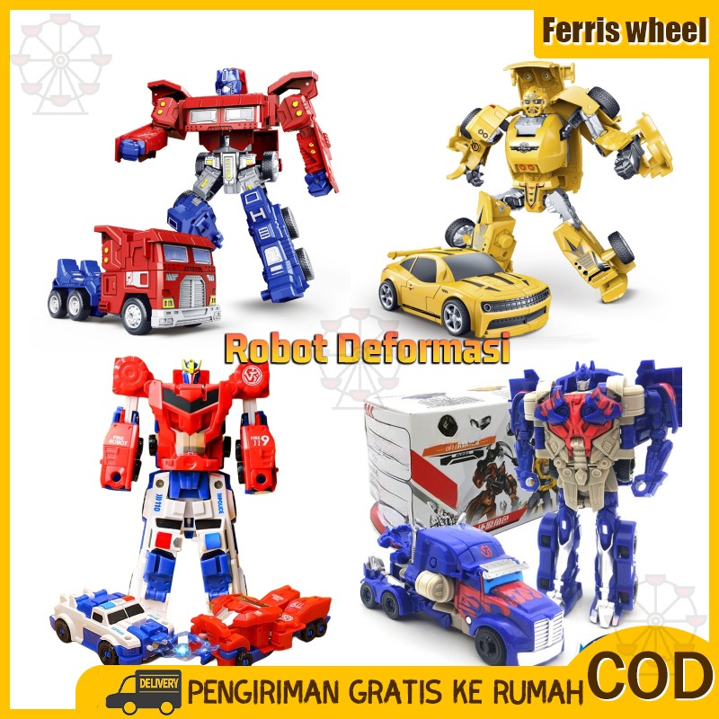 Jual Transformer Mobil Manual Deformasi Mainan Deformasi Truk Cop ...