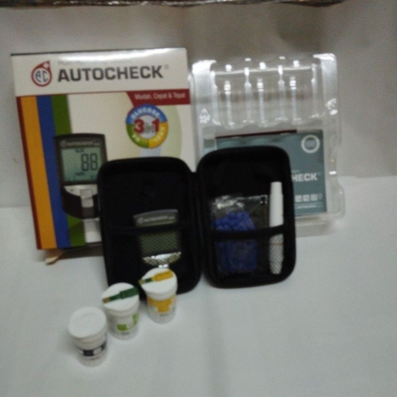Jual Autocheck gcu 3 in 1 auto check gcu 3in1 periksa gula darah asam ...