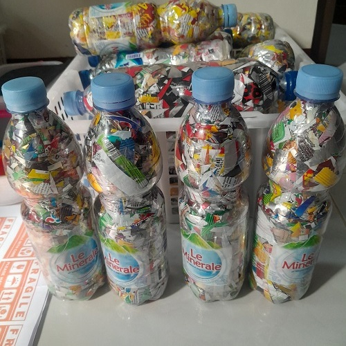 Jual Ecobrick Sampah Plastik Botol Aqua Le Mineral 600ml Berat 200gr ...