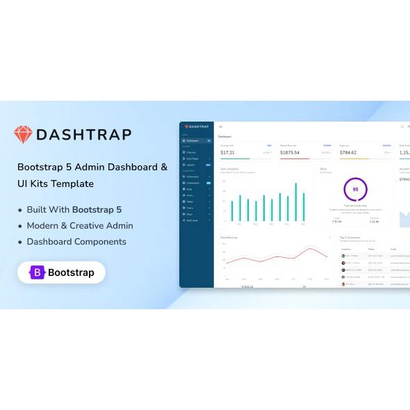 Jual Dashtrap v1.0 - Bootstrap 5 Admin Dashboard HTML Template & UI Kits | Shopee Indonesia