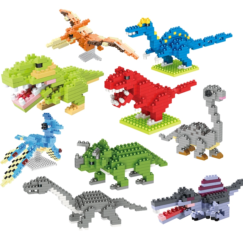 Jual Mainan Jike Petit Block Mini Building Nano Block 3D Puzzle Dino ...