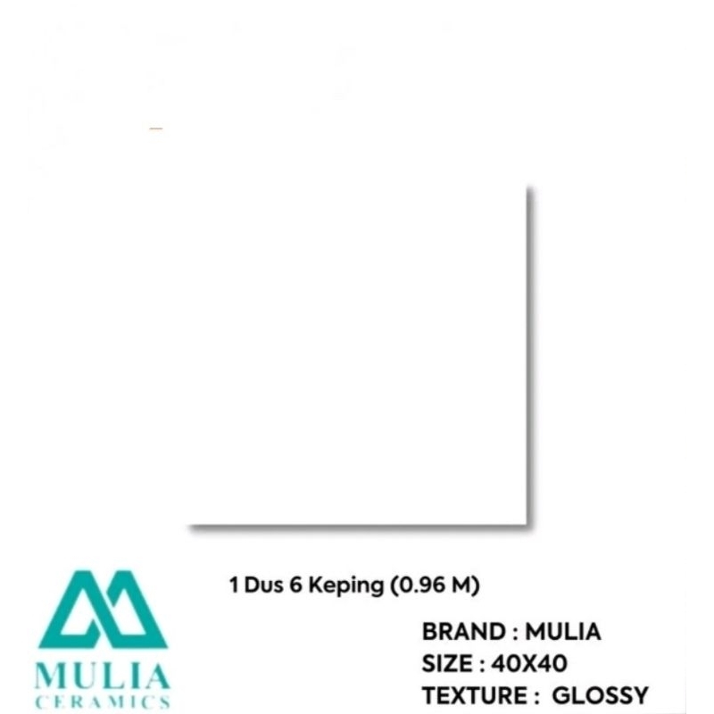 Jual Keramik Lantai Putih White 40X40 Mulia Tile | Shopee Indonesia