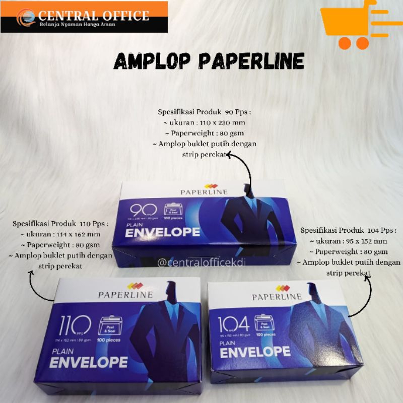 Jual Amplop Putih Paperline 90 PPS/Amplop Putih Paperline 110 PPS/Amplop Putih Paperline 104 PPs ...