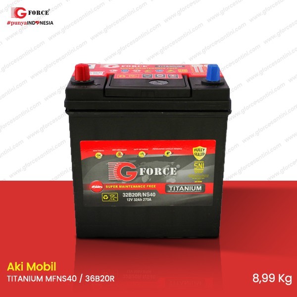 Jual G Force Aki Mobil Bebas Perawatan Titanium MF NS40/36B20R | Shopee Indonesia