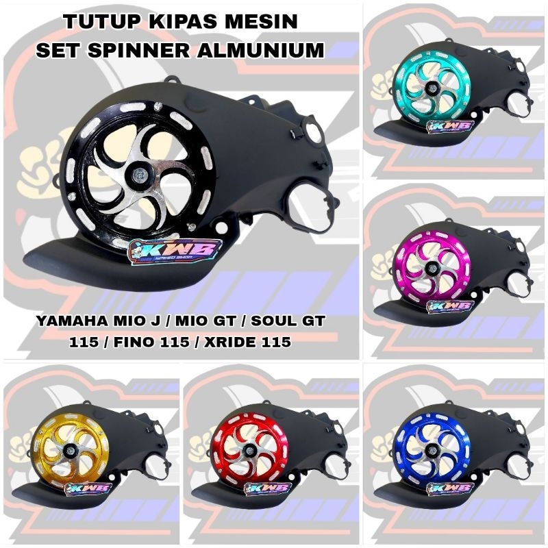 Jual Tutup cover kipas mesin set spinner almunium yamaha mio j / mio gt ...