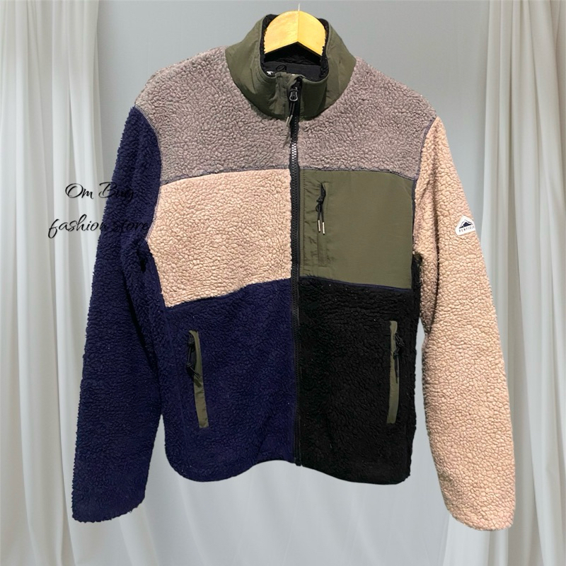 Jual ORIGINAL BOXY SHERPA COLOR BLOCK PENFIELD BULU HITAM NAVY PUTIH ...
