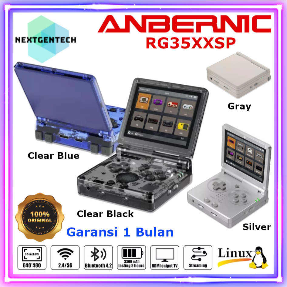 Jual Anbernic RG35XXSP Flip Handheld Retro Game Console Portable ...