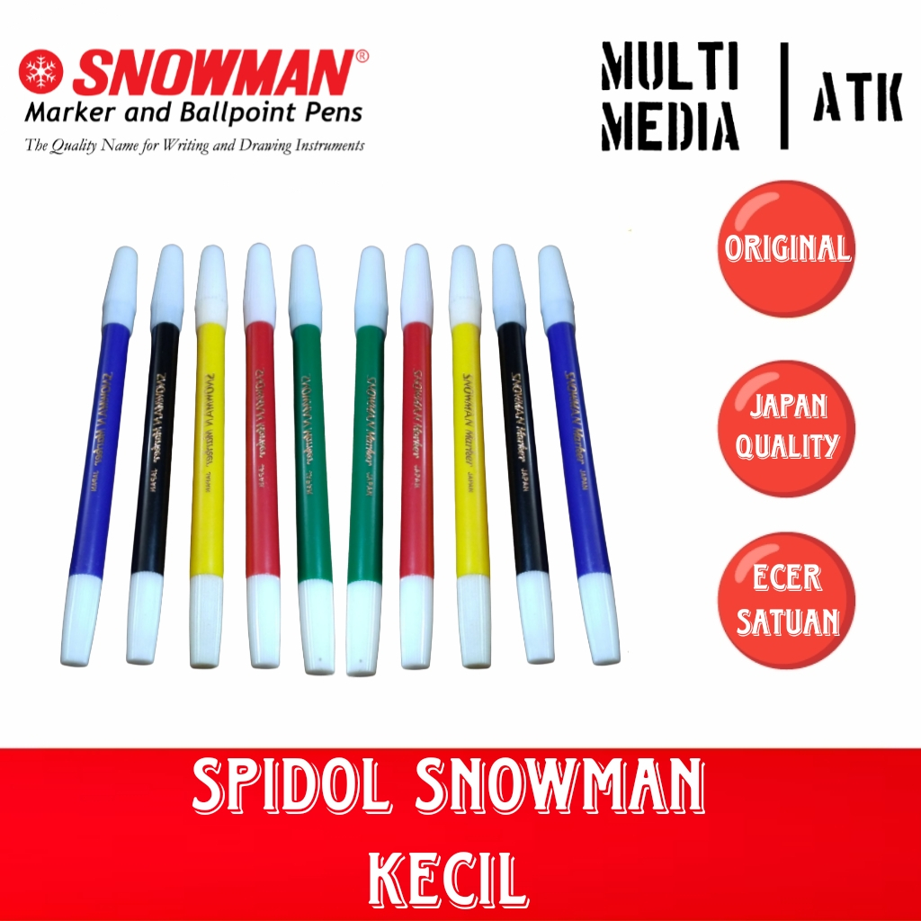 Jual SPIDOL SNOWMAN KECIL / SPIDOL WARNA / SNOWMAN MARKER | Shopee ...