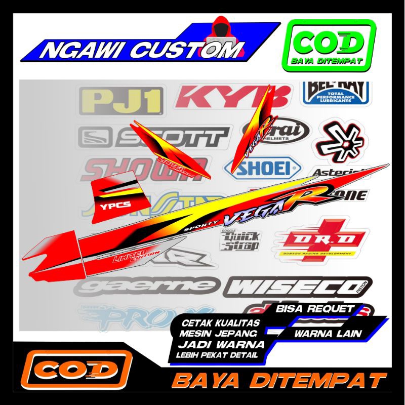 Jual Striping Yamaha Vega R lama terbaru custom | Shopee Indonesia