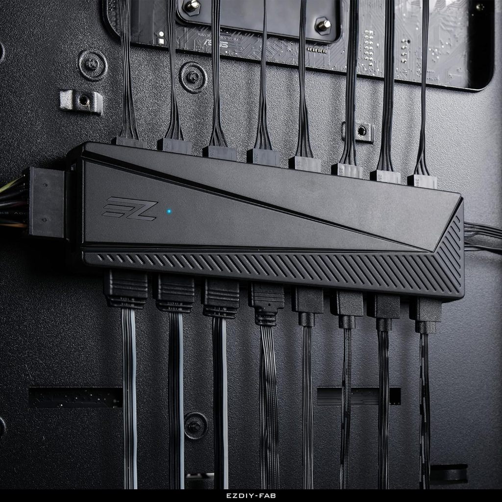 Jual EZDIY-FAB 8 PORT ARGB PWM CASE FAN CASING HUB | Shopee Indonesia