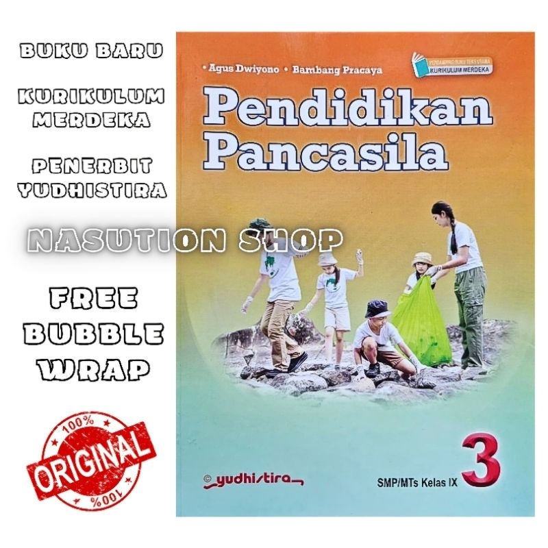 Jual Buku Pendidikan Pancasila Kelas 1 2 3 / 7 8 9 SMP Yudhistira Kurikulum Merdeka ( KURMER ...