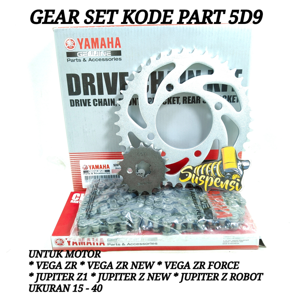 Jual gear set rantai motor Vega ZR Vega z1 Jupiter z1 Jupiter robot 5d9 ...