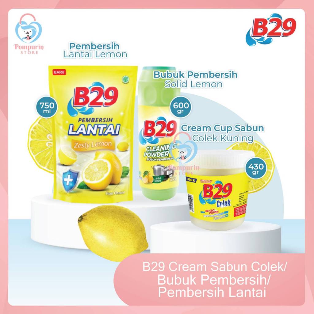 Jual B29 Cream Cup Sabun Colek Kuning Pot 430gr / Bubuk Pembersih 600gr ...