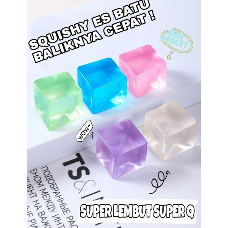 Jual Squishy Ice Block New Fidget Toy Pencet Es Batu Transparan Stress ...