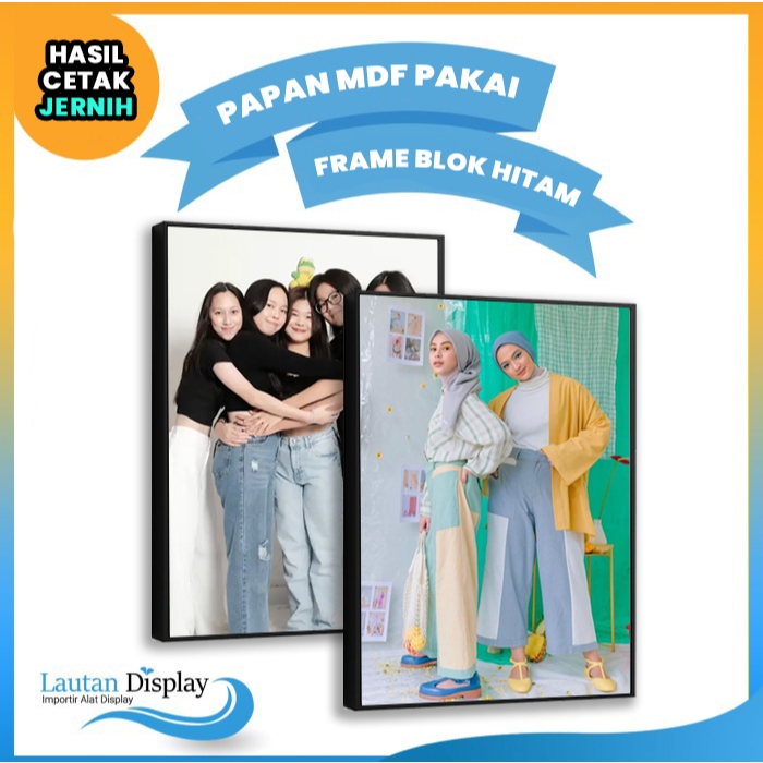 Jual Cetak Foto Media Papan MDF + Bingkai Frame Tempel Tanpa Paku ...