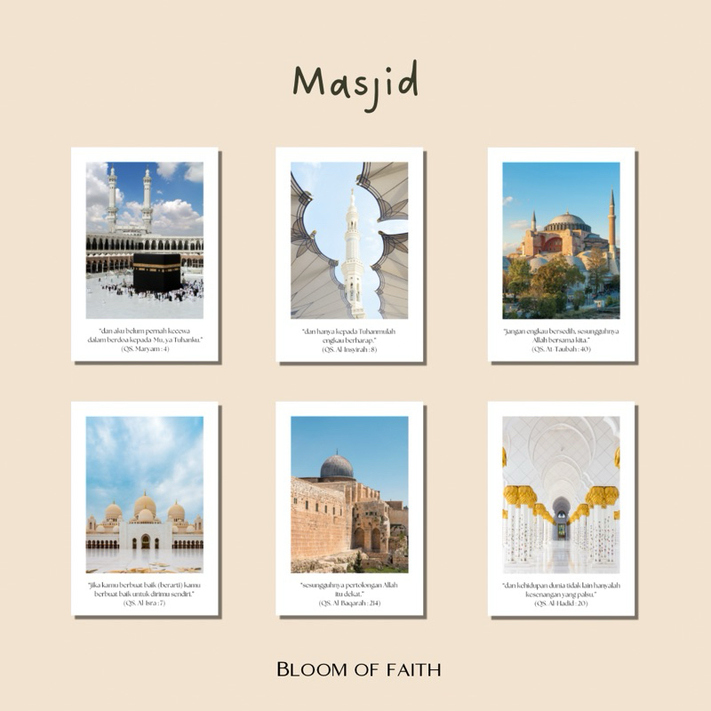 Jual Masjid Series | Wall Decor Islami | Poster Dinding Islami ...