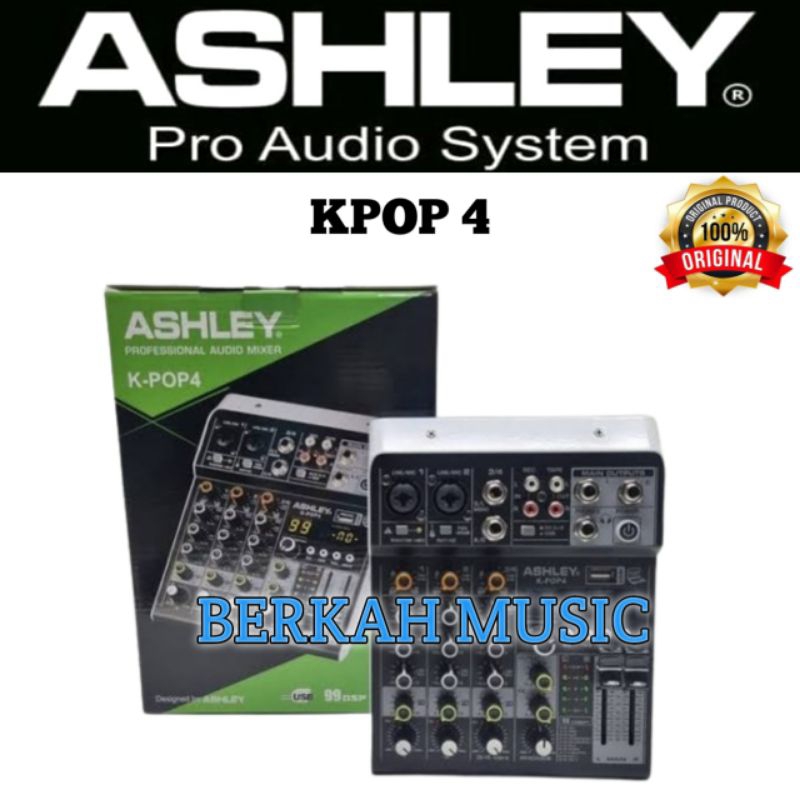 Jual Mixer Ashley KPop 4 Original 4 Channel Bluetooth-Usb | Shopee Indonesia