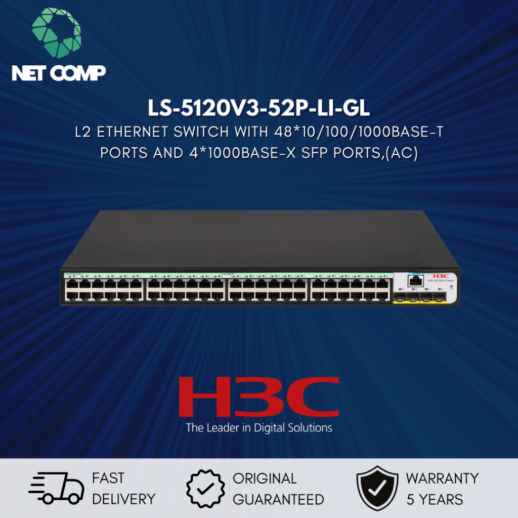 Jual H3C LS-5120V3-52P-LI-GL 48 Port+4 SFP Gigabit Ethernet Switch | Shopee Indonesia