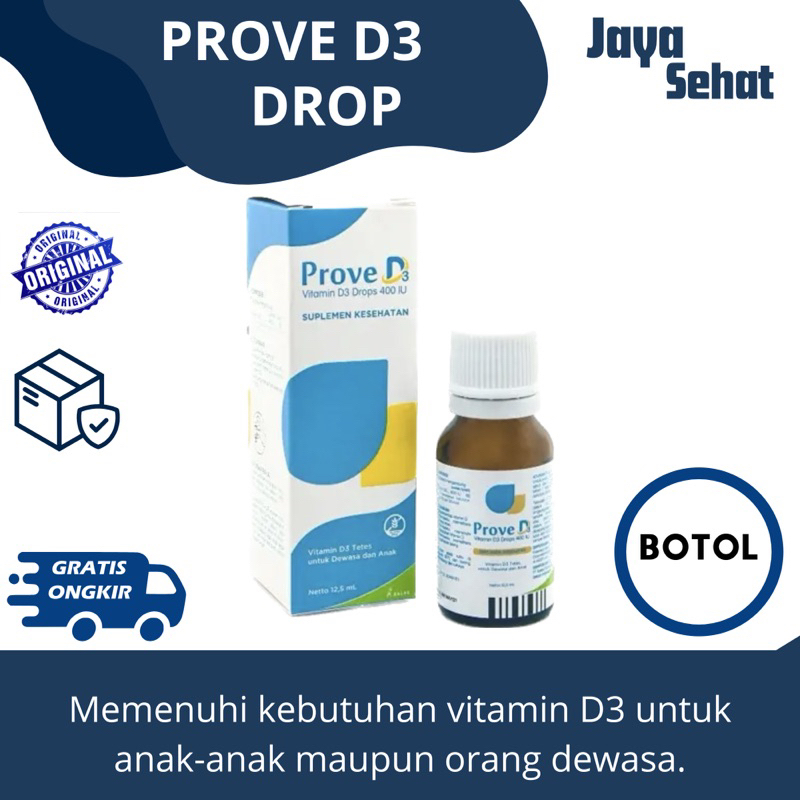 Jual Prove D3 Drop - Vitamin D3 400 IU Tetes 12.5 ml untuk Dewasa dan ...