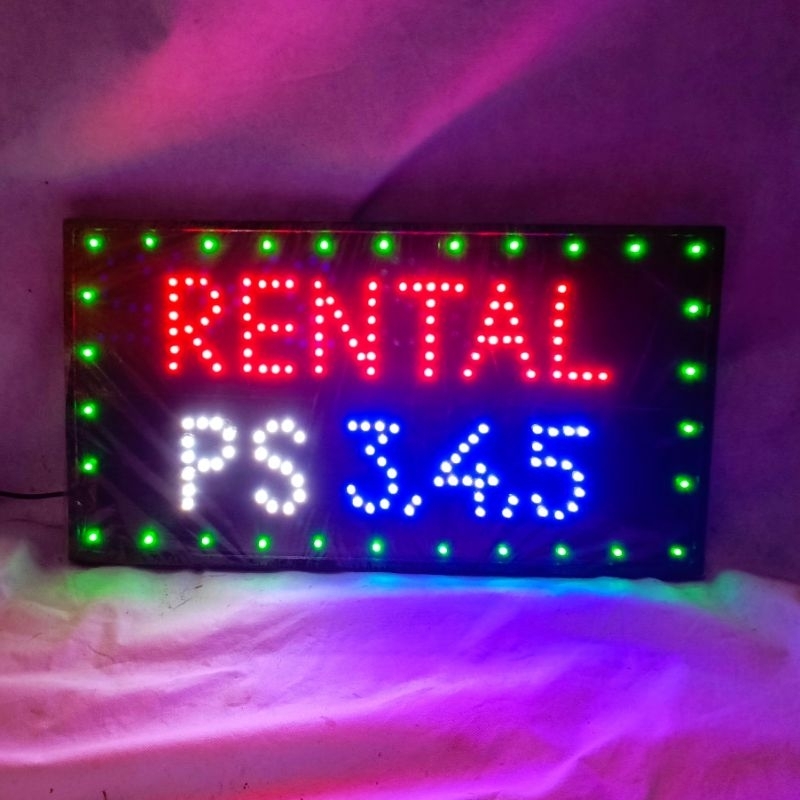 Jual papan lampu LED tulisan RENTAL PS 3 4 5 new | Shopee Indonesia