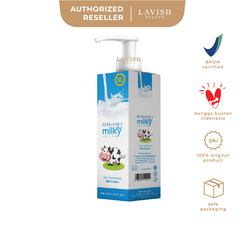 Jual HANASUI Hand & Body Milky Lotion (240ml) | Shopee Indonesia
