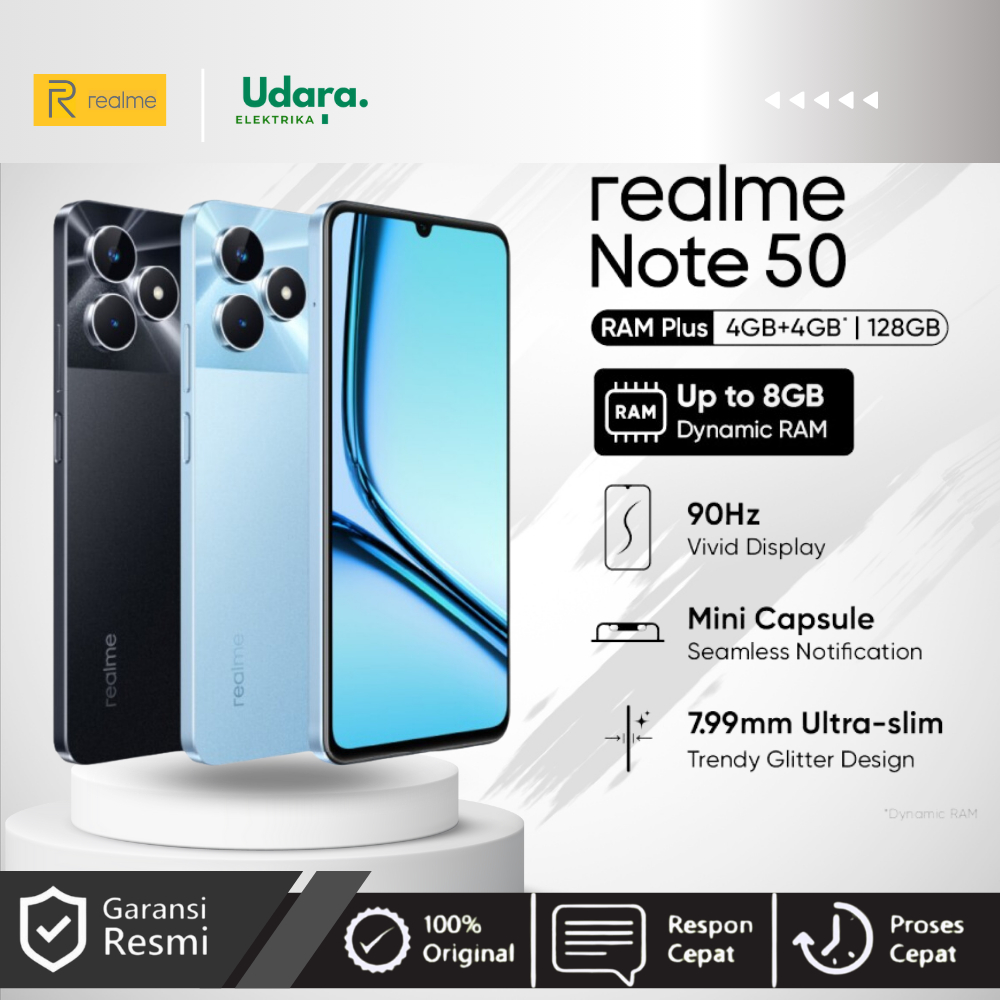 Jual Realme Note 50 3/64GB 4/64GB 4/128GB 90Hz Vivid Display | Mini ...